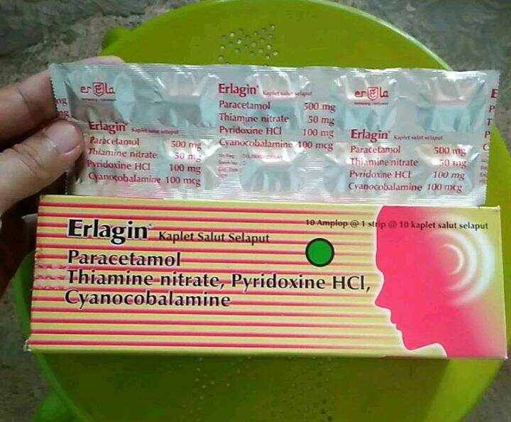 ErlaGin Kaplet (Obat Sakit Kepala, Pusing, Disertai Nyeri) | Lazada ...
