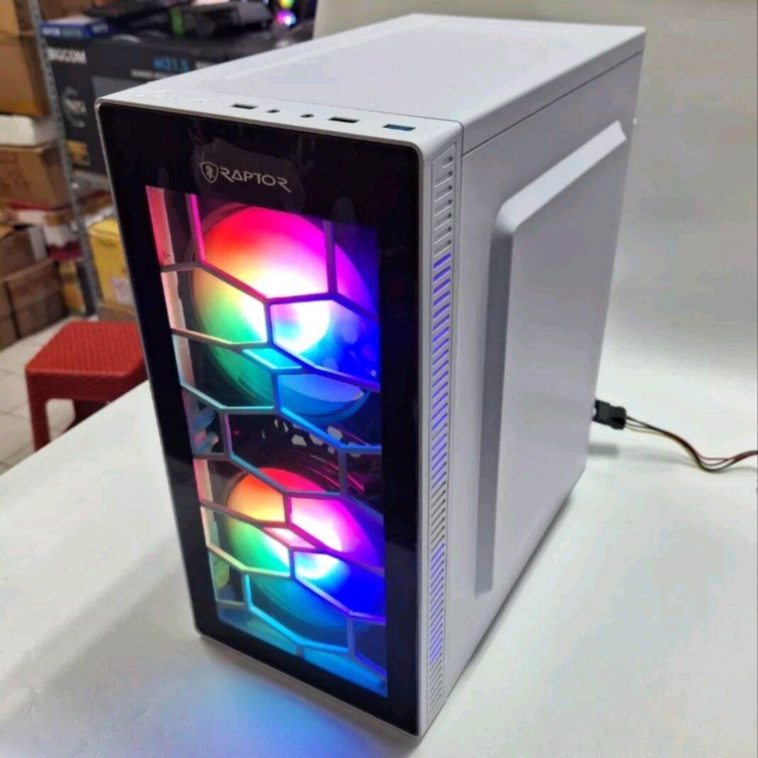 Casing Gaming Raptor CPM 750 include PSU 500watt & 2 fan RGB | Lazada ...