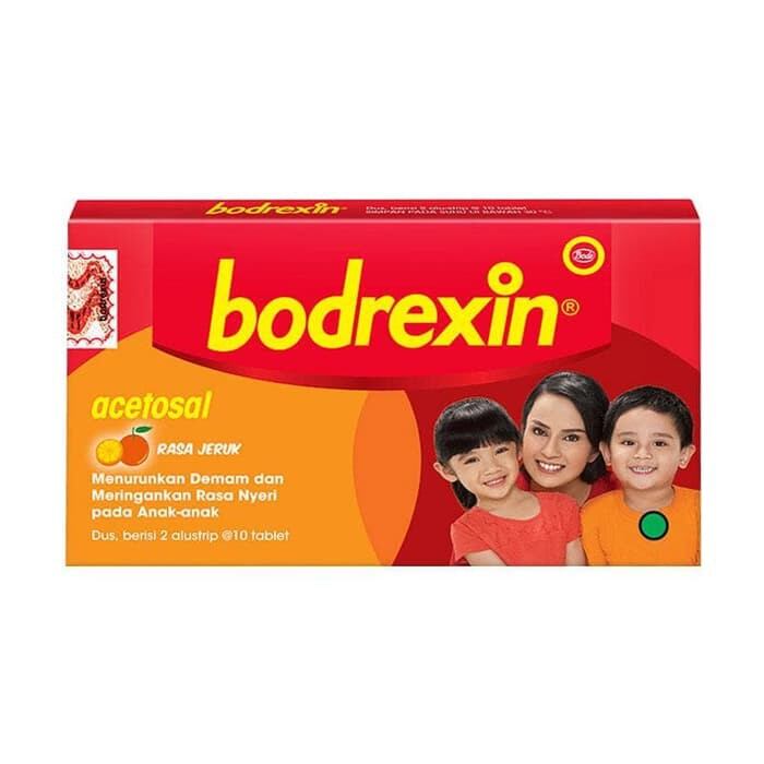 BODREXIN 1 PAK 16 TABLET DEMAM NYERI PADA ANAK ANAK BODREXIN ANAK ...