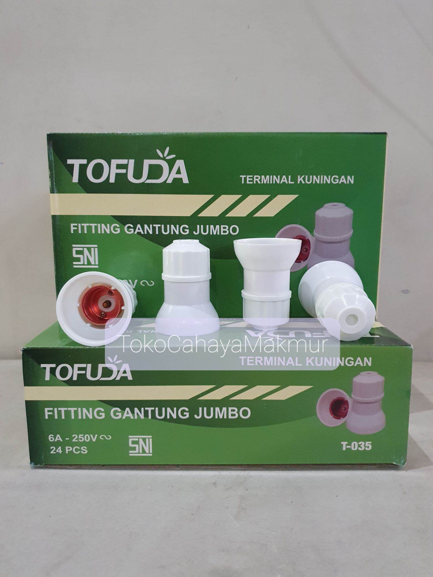 Fiting/Rumah Lampu/Fitting Gantung Jumbo E27 Tofuda Terminal Kuningan ...