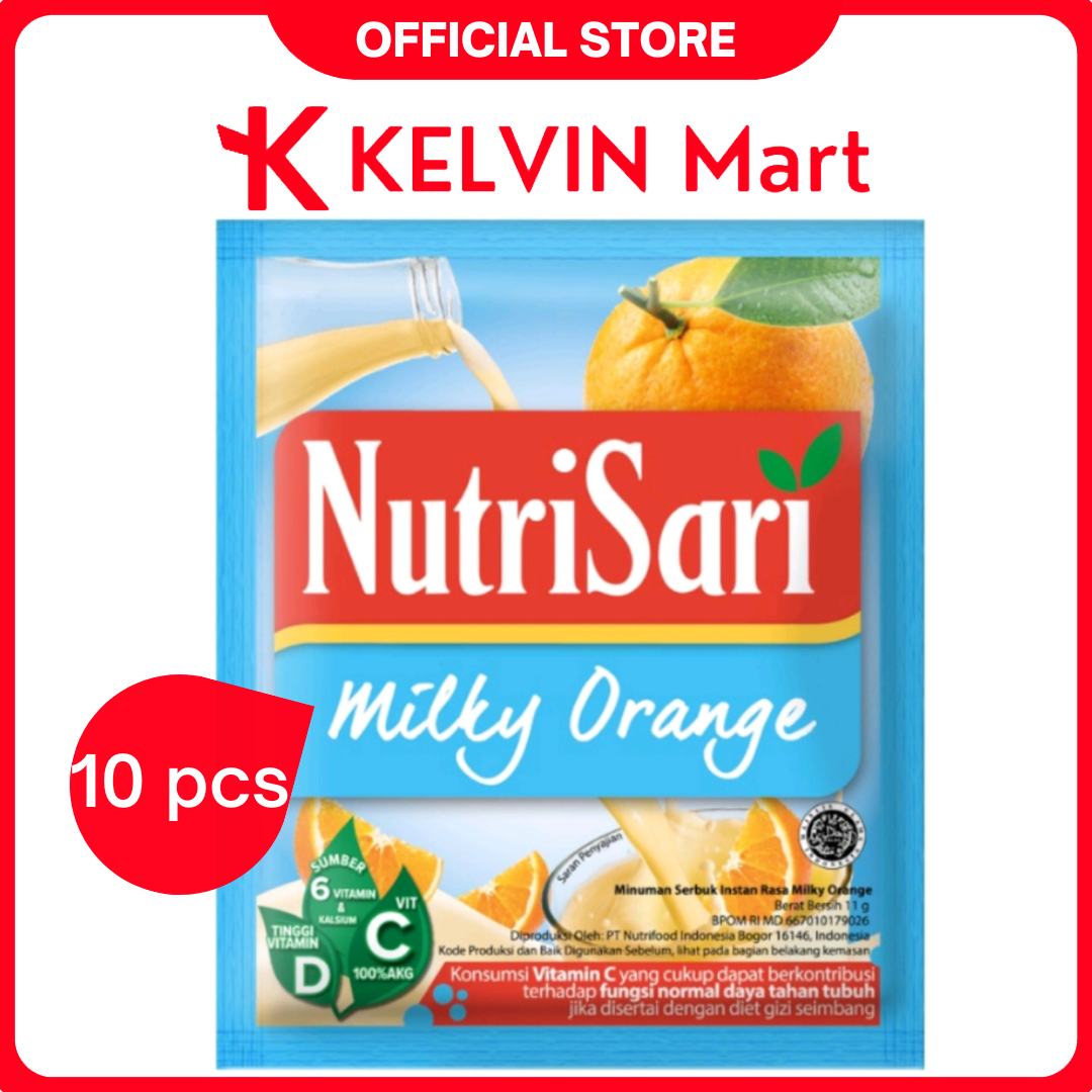 NutriSari Milky Orange Minuman Nutri Sari Buah Jeruk Susu pck 10g x 10 ...