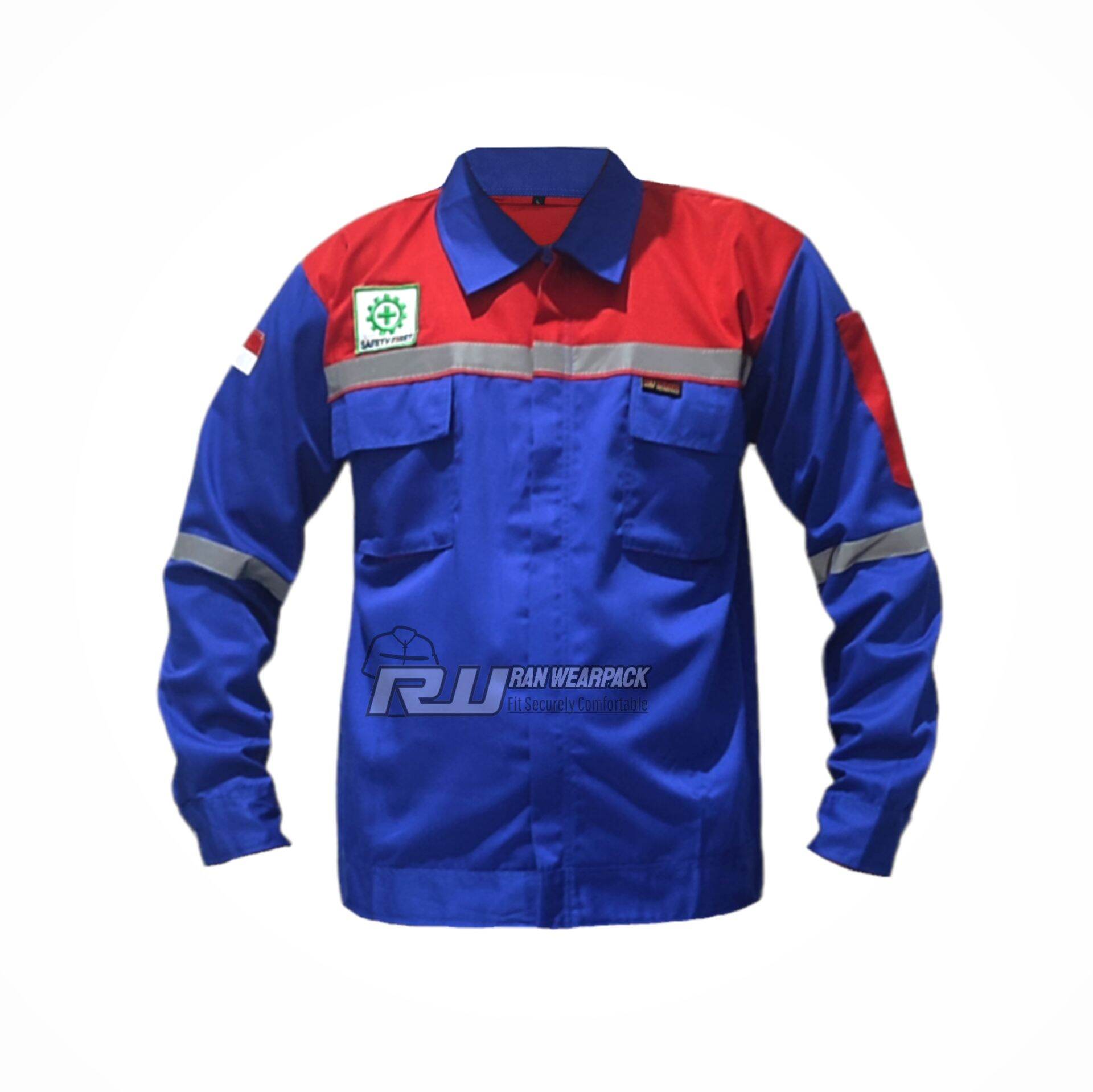 Wearpack Safety Proyek / Baju Kerja Safety / Baju Proyek Warna Biru ...
