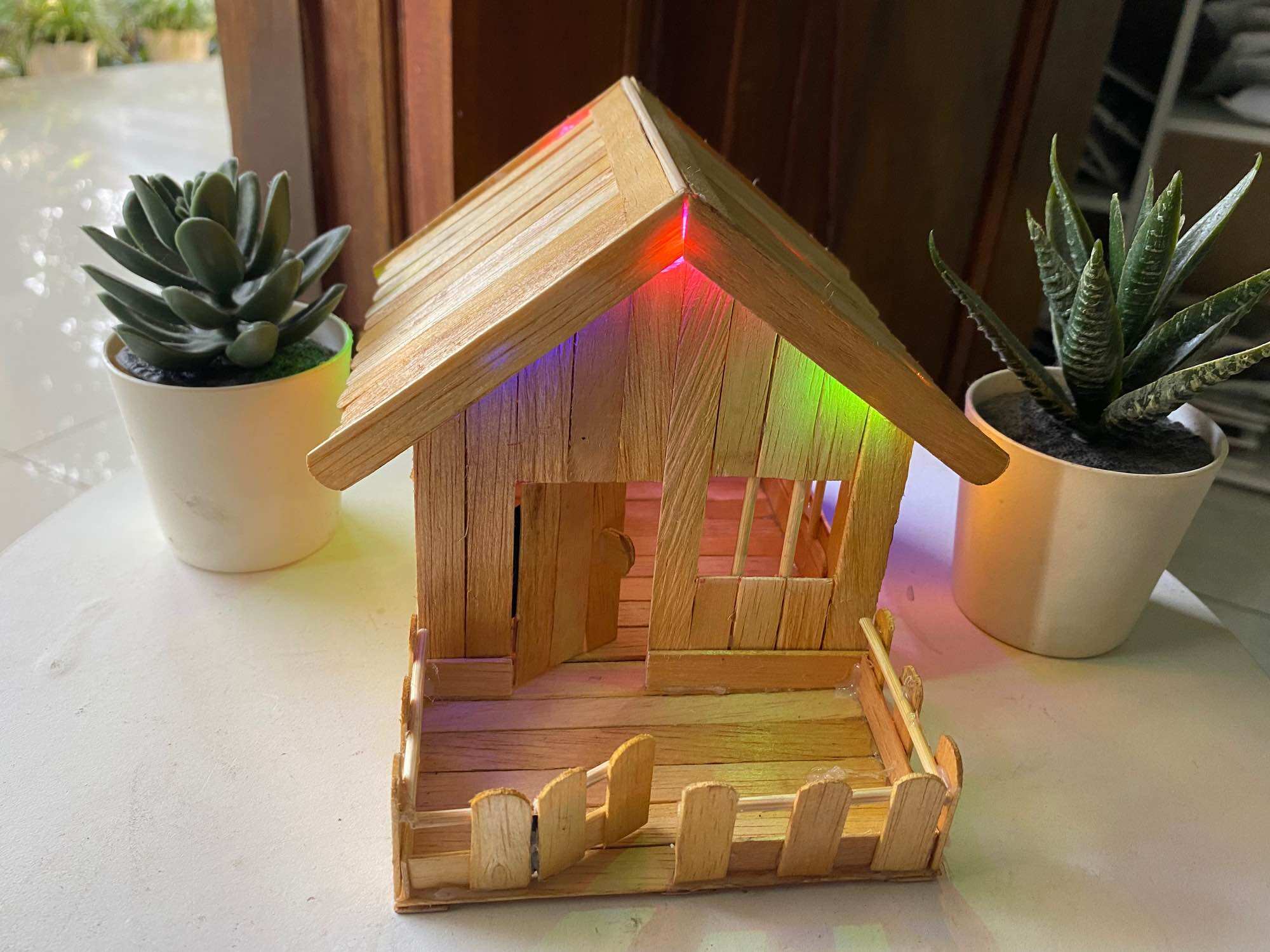 Rumah miniature lampu led dari stik es krim | Lazada Indonesia