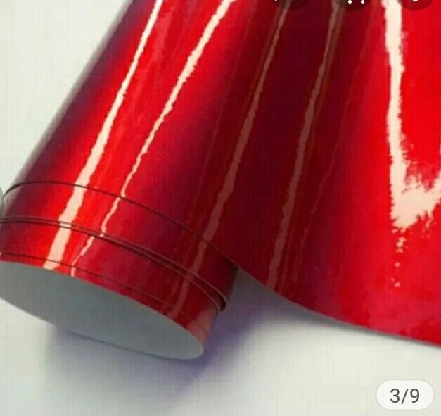 Stiker Skotlet merah candy harga per 1rol panjang 15mter | Lazada Indonesia