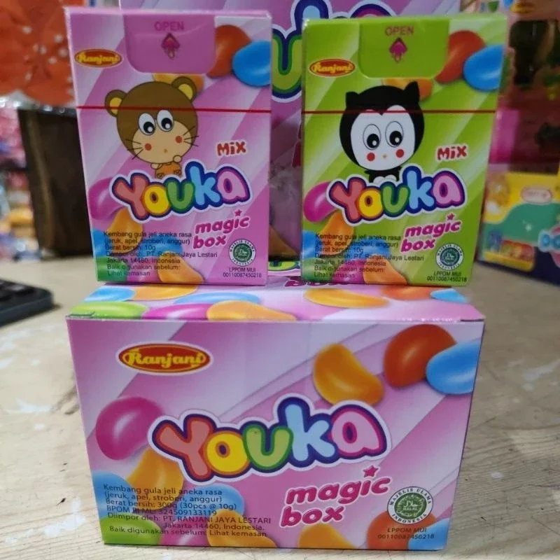 PERMEN YOUKA JELLY BEAN MAGIC BOX isi 30pcs RASA BUAH BUAHAN | Lazada ...