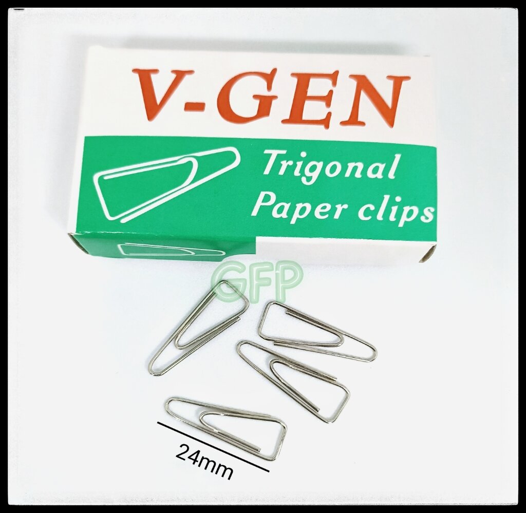 Trigonal Paper Clips No. 3 V-GEN Isi +-45 Klip - Penjepit Berkas Kertas ...