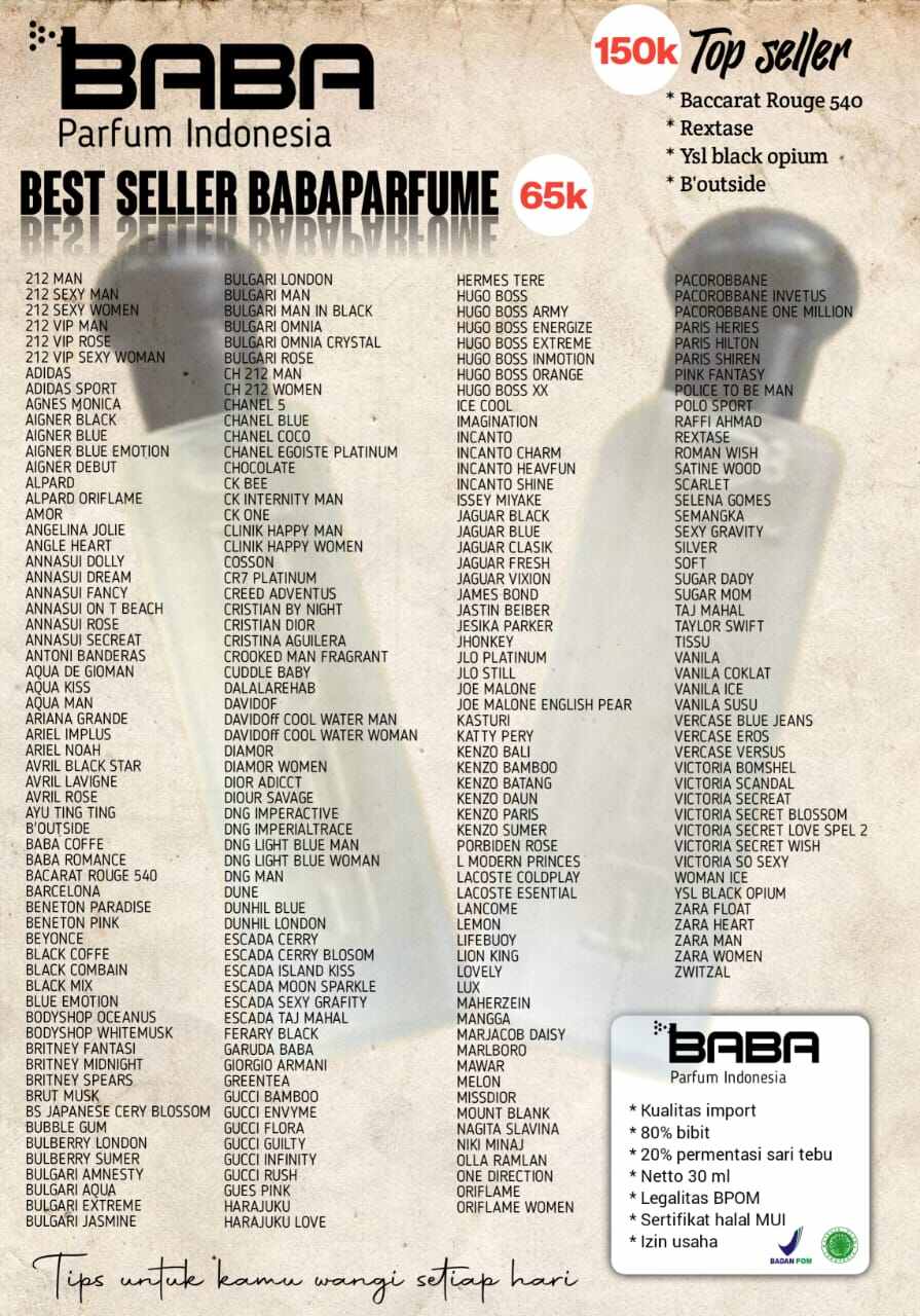 Baba parfum original | Lazada Indonesia