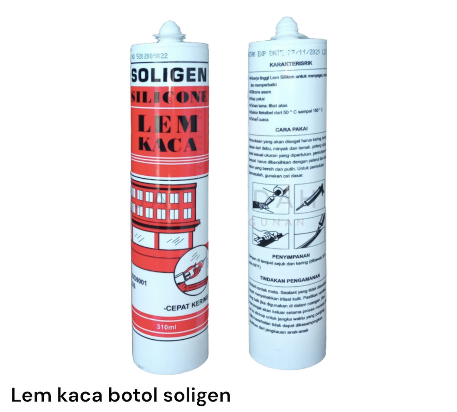 Lem kaca botol soligen silicone sealant 310ml | Lazada Indonesia