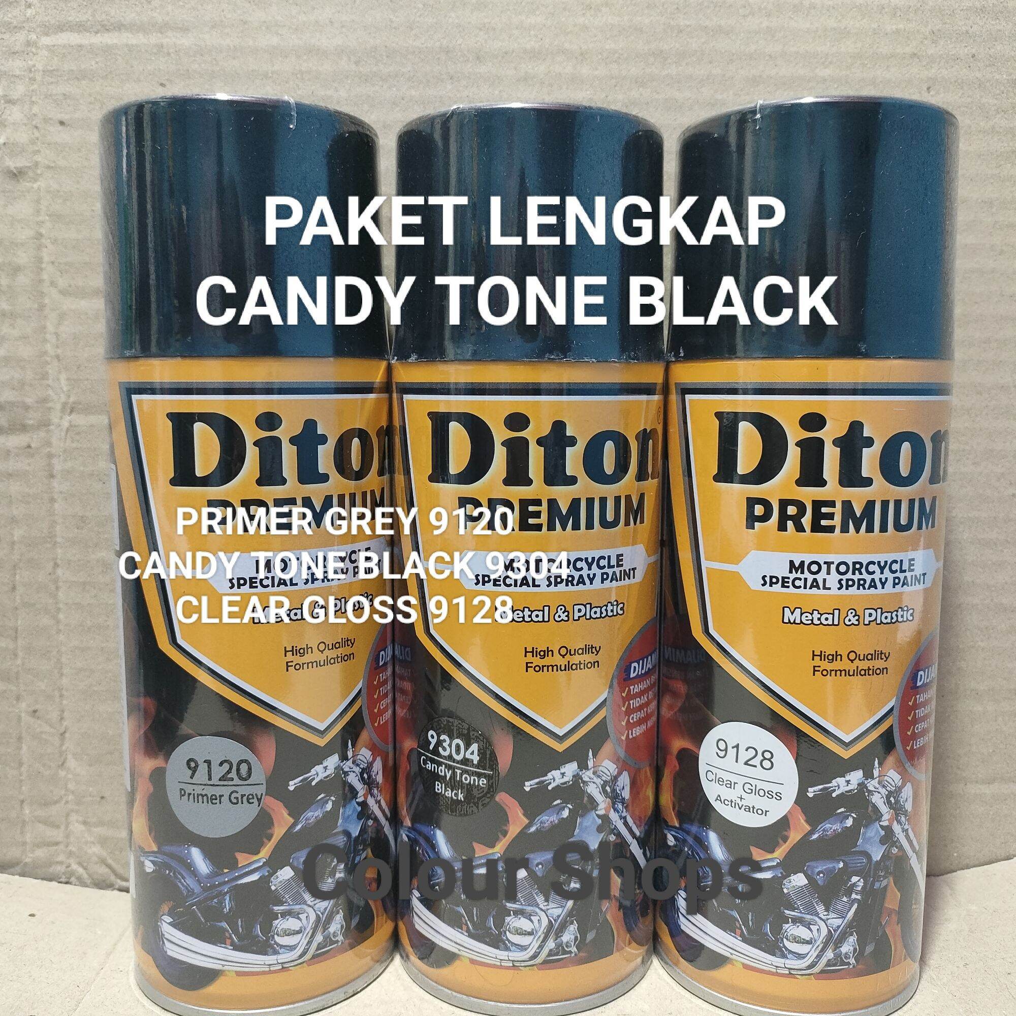 Pilok Cat Diton Premium Paket Lengkap 3 Klg Candy Black Candi Tone ...