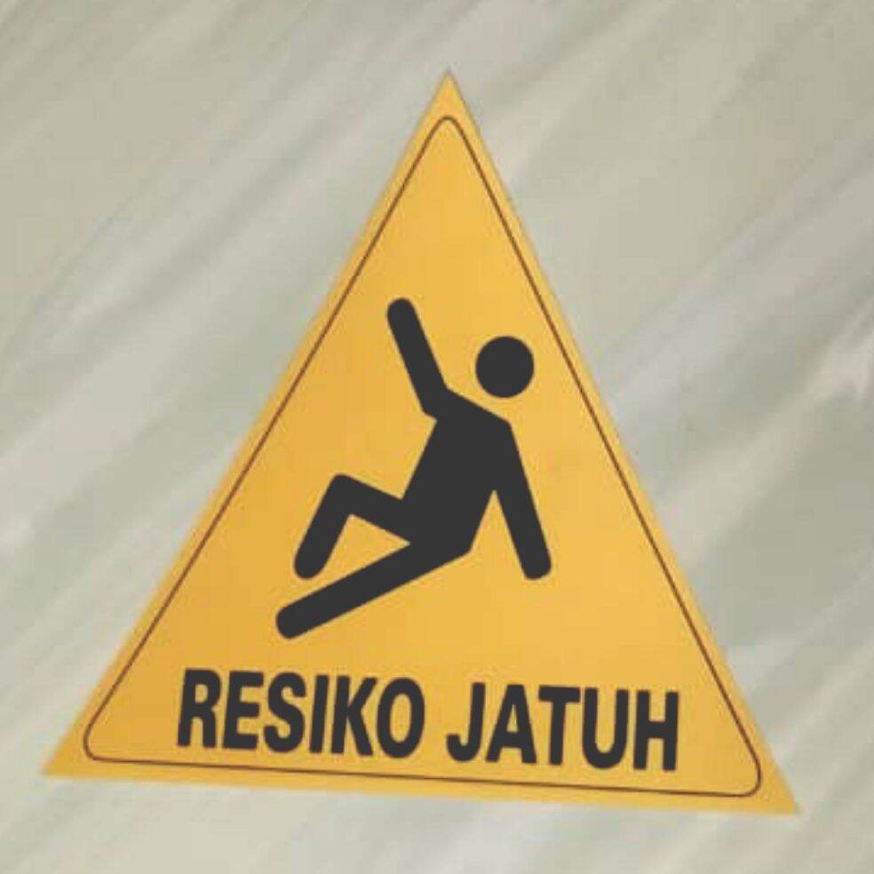 STIKER RESIKO JATUH segitiga apar | Lazada Indonesia