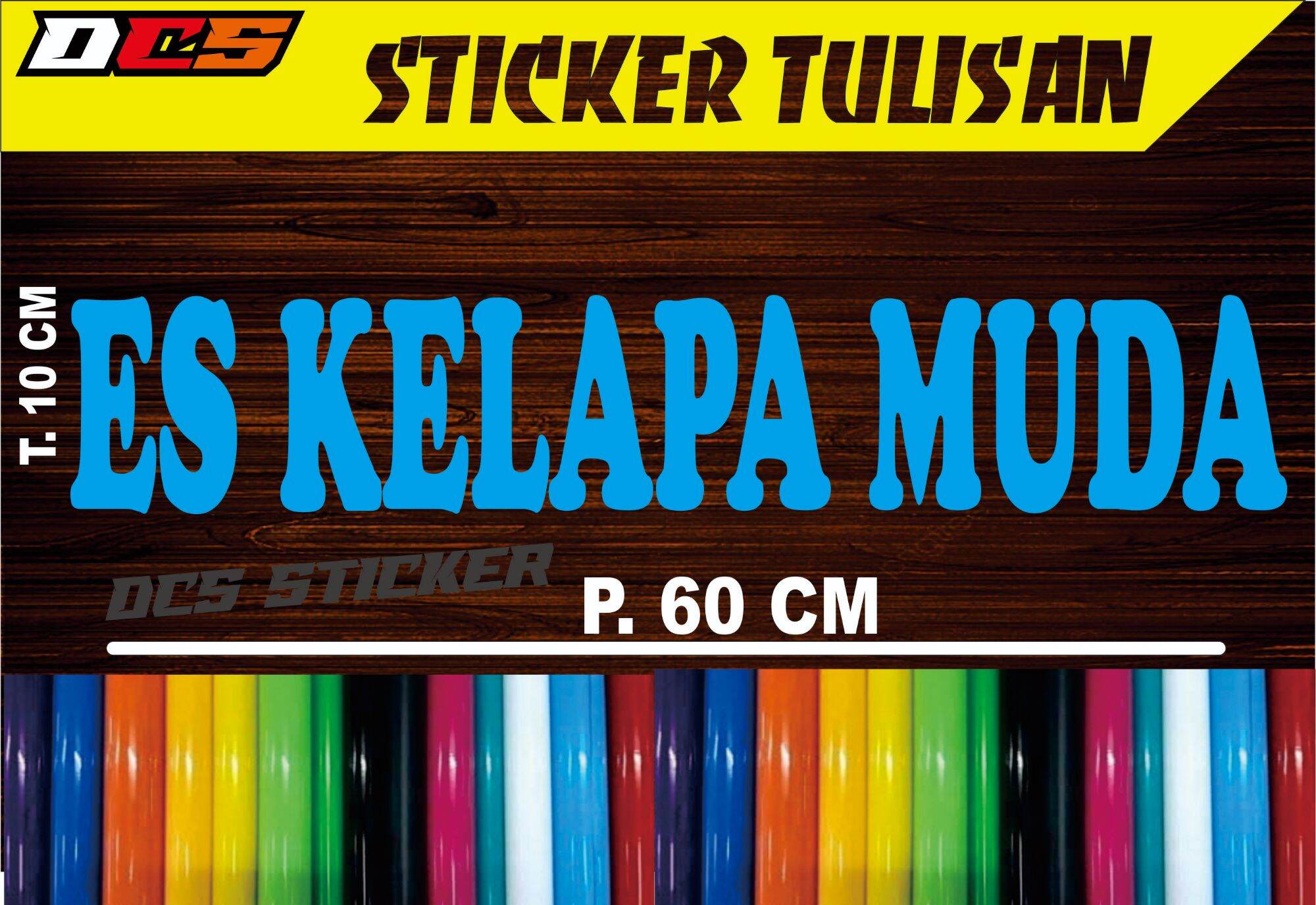 CUTTING STICKER NAMA BUAT NAMA JUALAN DI TEMPEL DI GEROBAK ATAU ETALASE ...