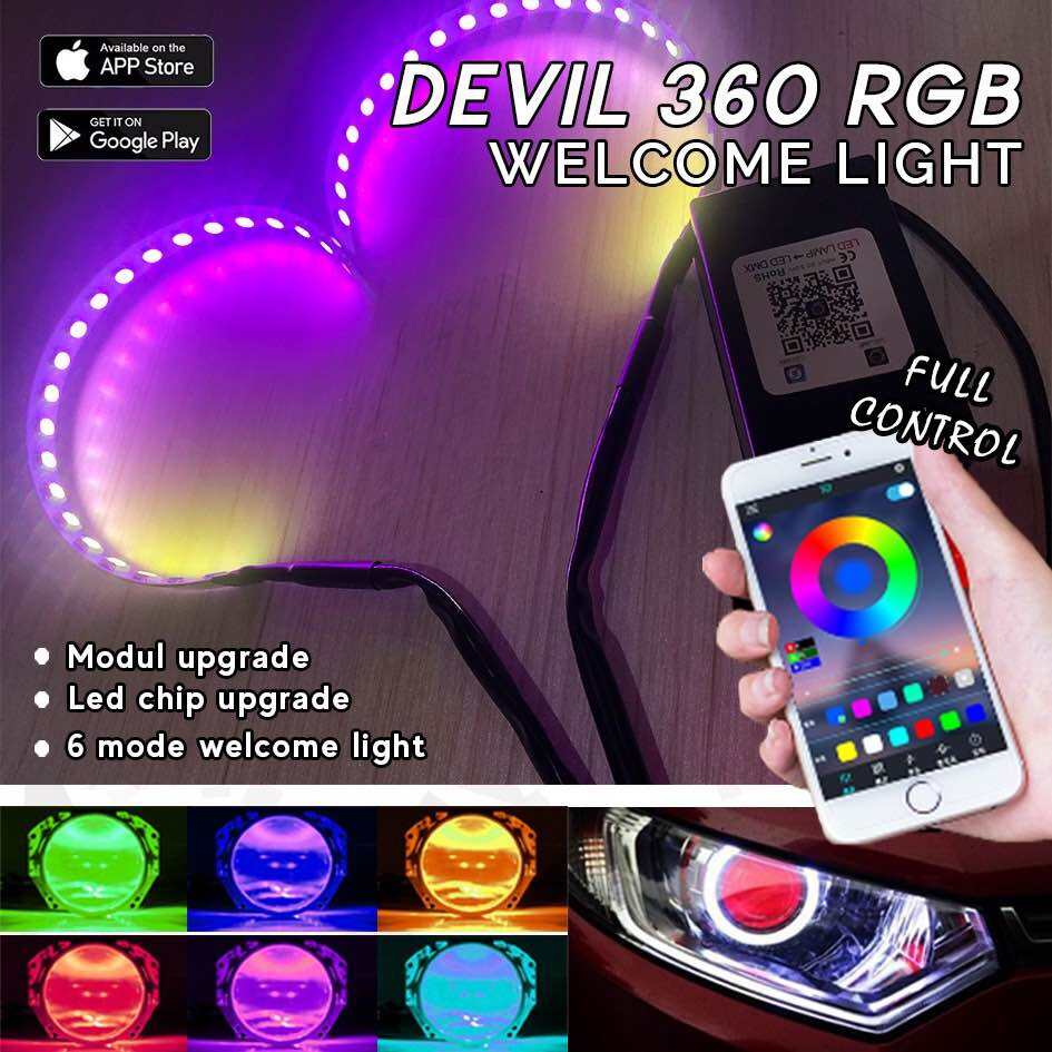 DEVIL EYE 360 RGB MATRIX WELCOME LIGHT DEMON EYES RGB APPS BLUETOOTH ...