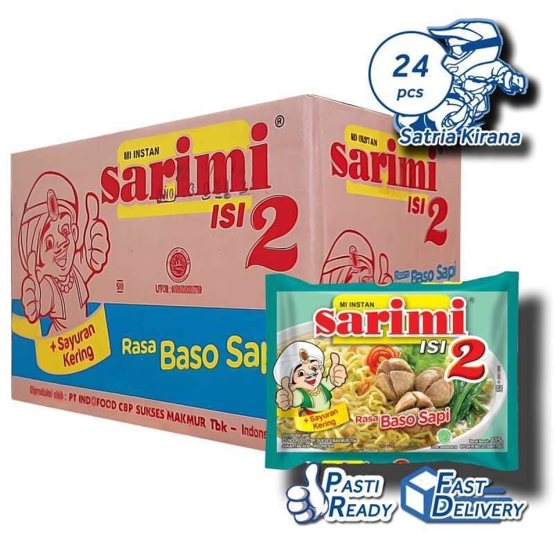 Mie SARIMI ISI 2 RASA BASO SAPI 115 gr 1DUS isi 24 pcs | Lazada Indonesia