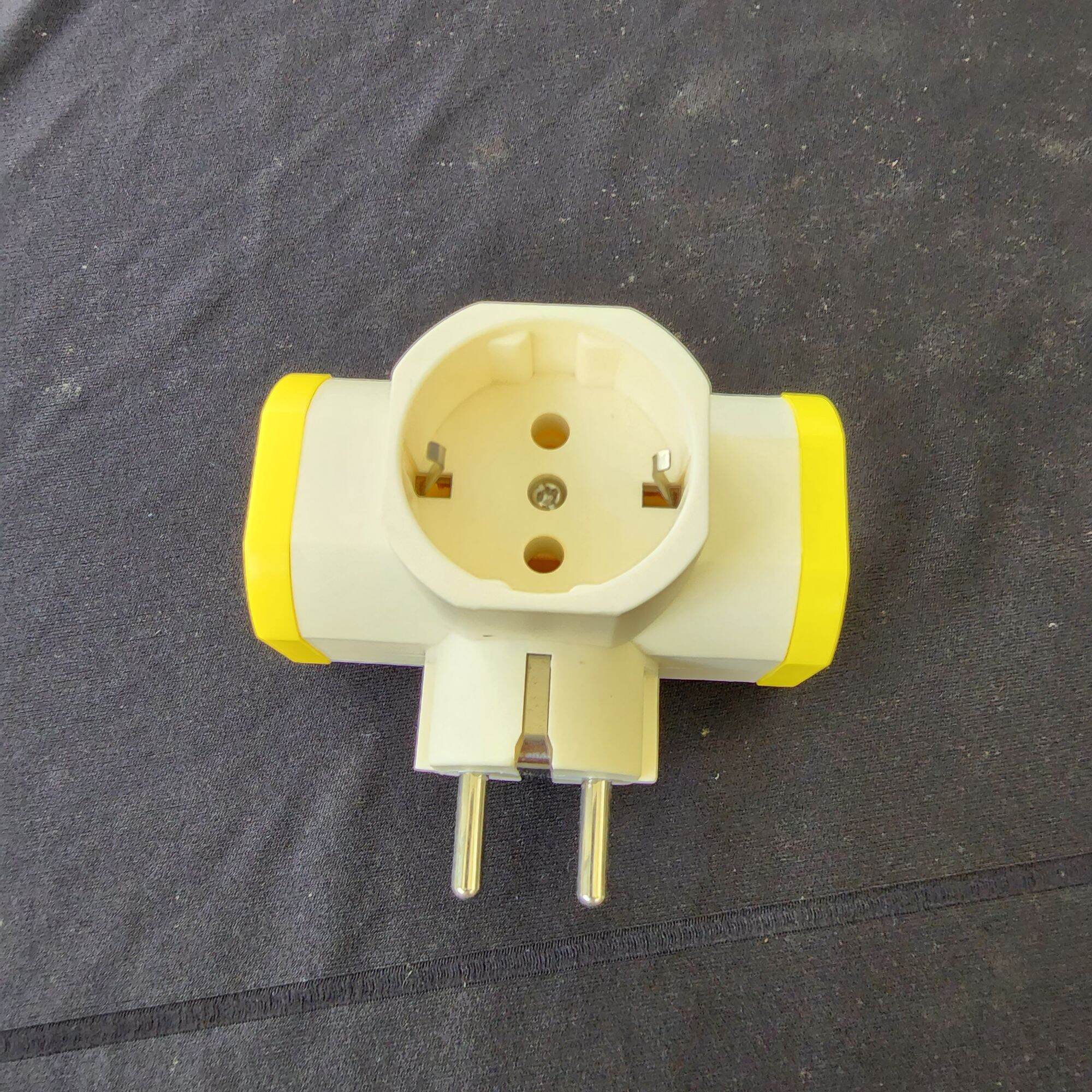 Steker T 3 lubang Arde Colokan Listrik Stop Kontak Cabang Tee Multi ...