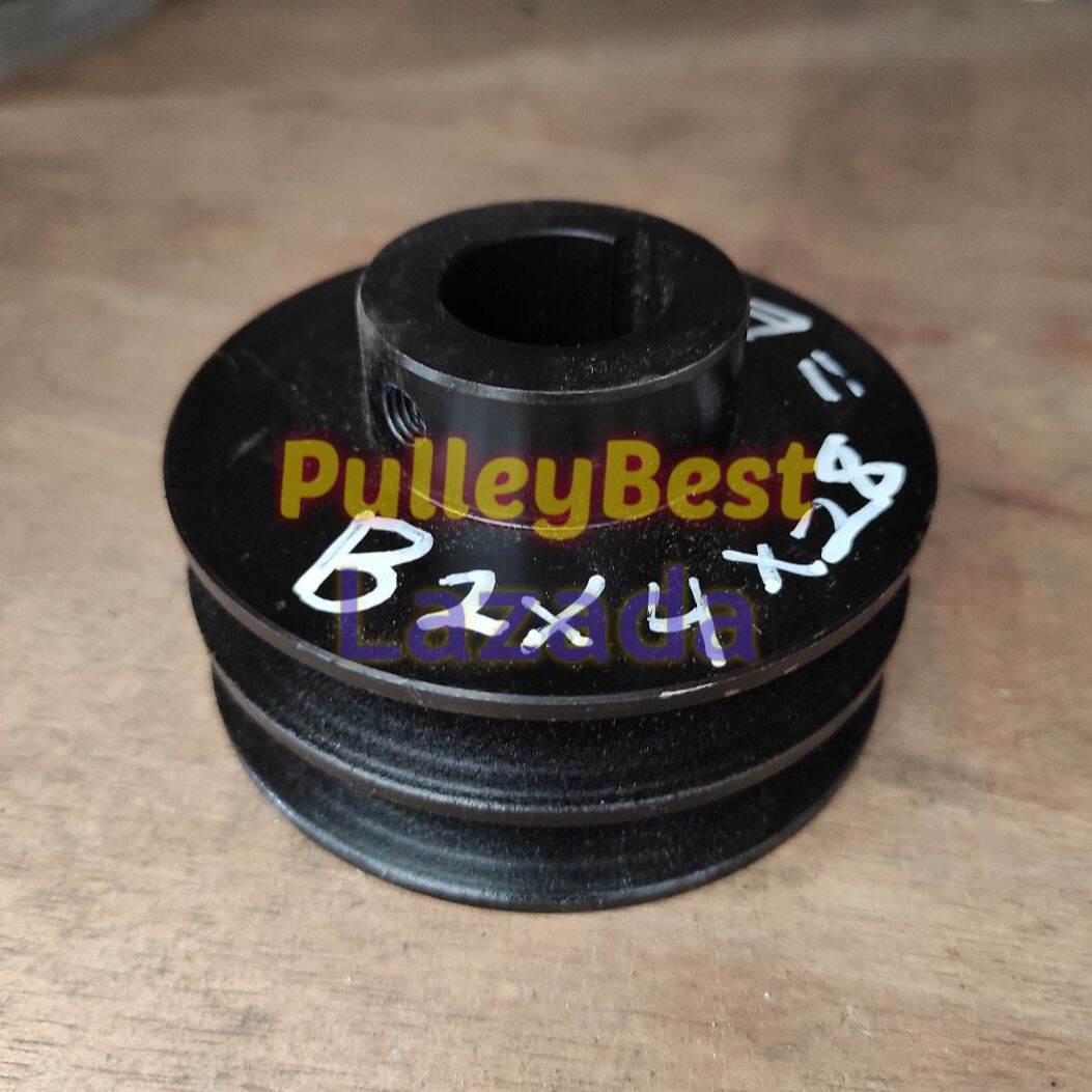 Pulley pully 4 inch as 28 mm jalur B2 / poly pully besi cor | Lazada ...