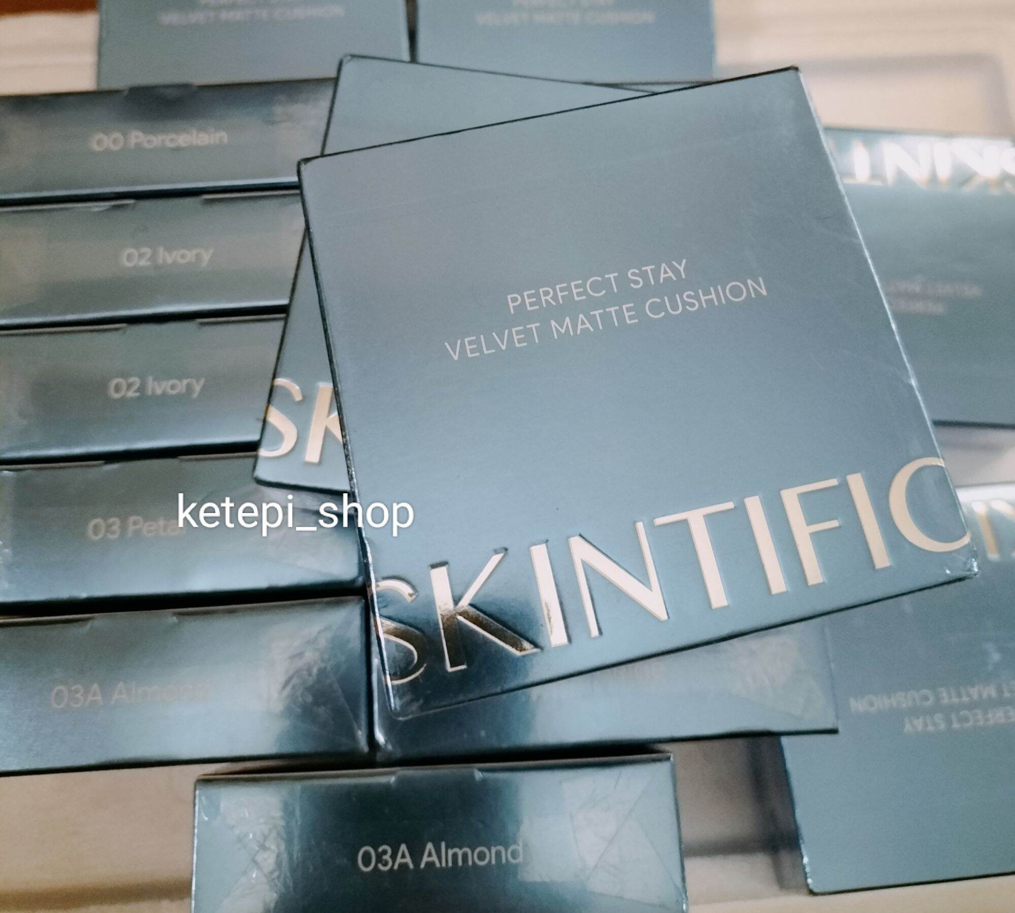 Skintific perfect stay Velvet matte cushion biru | Lazada Indonesia