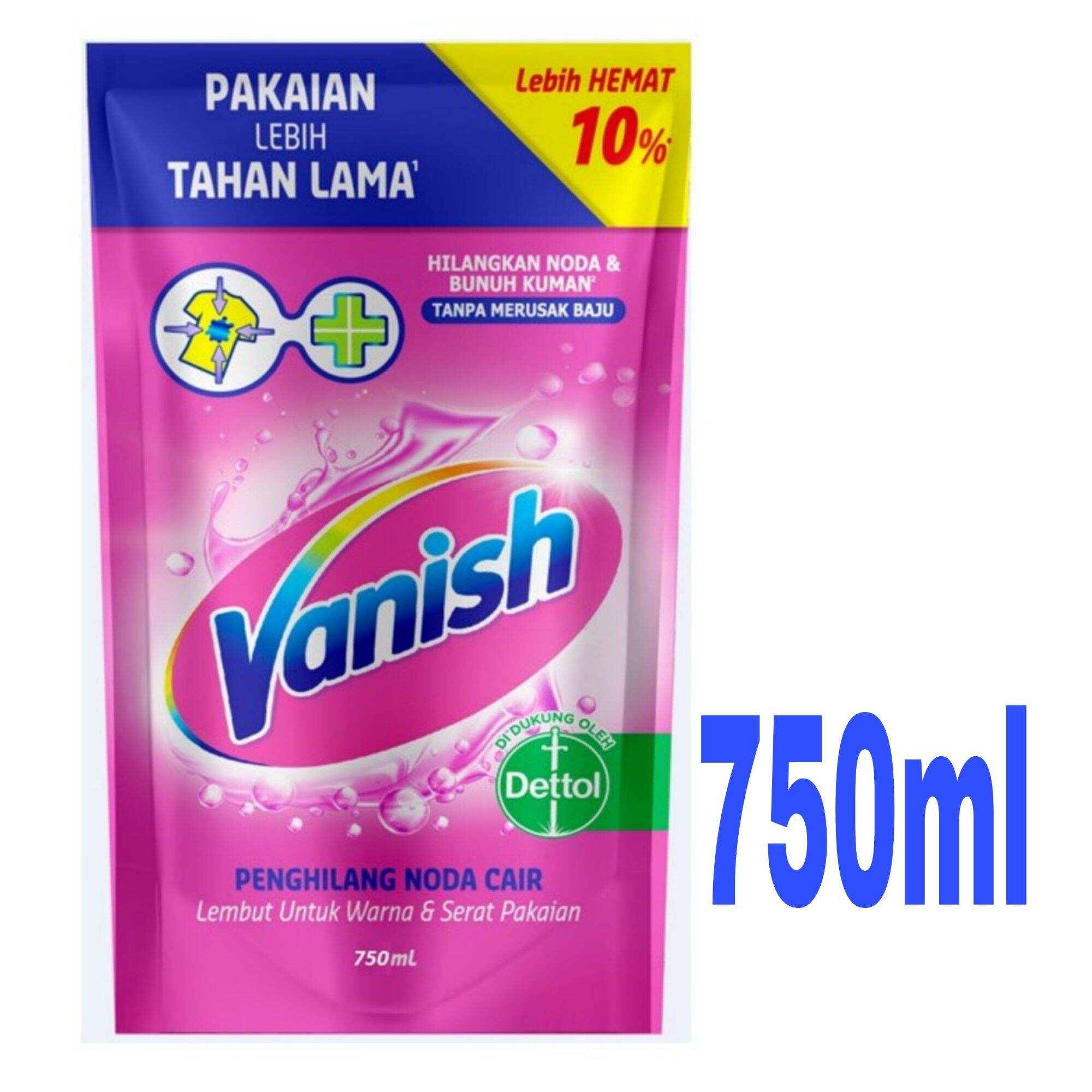 Vanish Pink 750 ml Penghilang Noda pada Pakaian Refill Cair 750ml | Lazada Indonesia