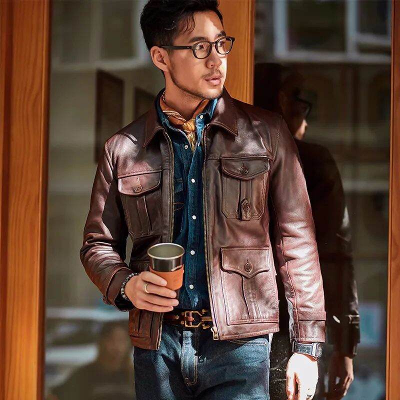 jaket kulit aslii domba super 100% oriijinal bahan kulit domba grade A ...