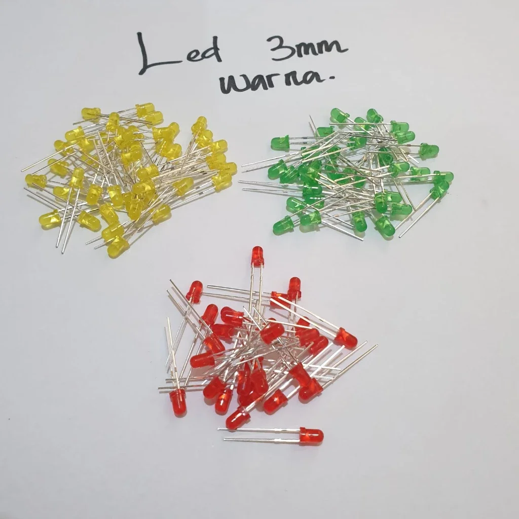 LED 3MM merah kuning hijau harga per 50 pcs | Lazada Indonesia