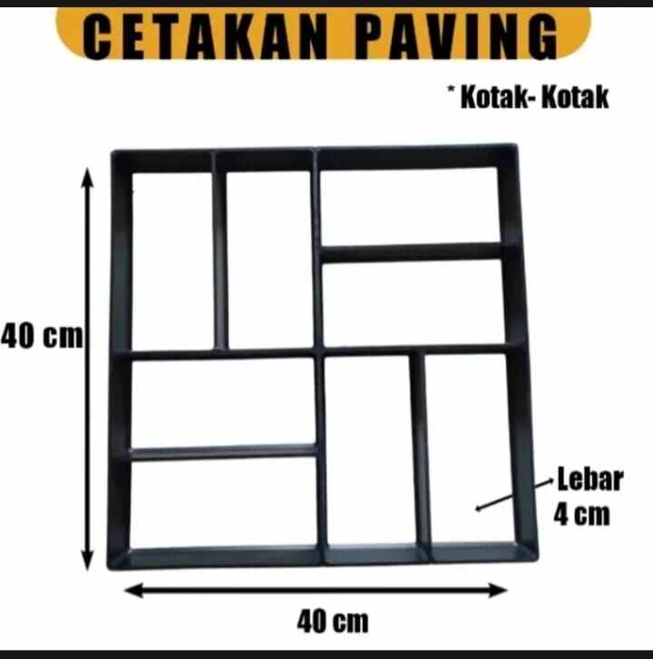 cetakan paving blok model kotak bahan besi hollow 1,5 cm x 4 cm ...