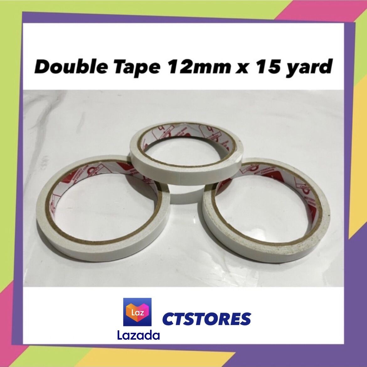Double Tape / Dobel Tip [ 12mm x panjang 15 yard ] Dabel Bening ...