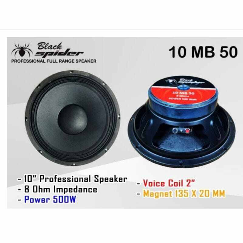SPEAKER BLACK SPIDER 10 INCH SPIKER BLACK SPIDER 10 MB 50 ORIGINAL ...