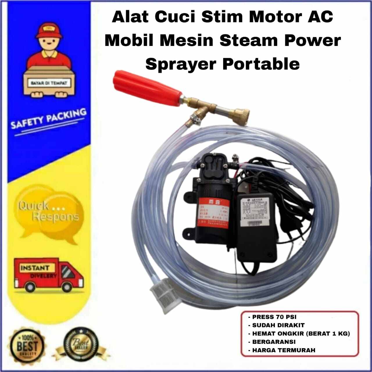 Alat Cuci Motor AC Mobil Steam Stim Mini Fulset Siap Pakai 70 SP ...