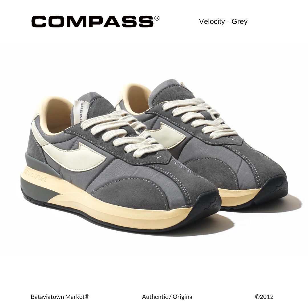 [Official Product] Sepatu Compass Velocity - Grey Sepatu Sneaker ...