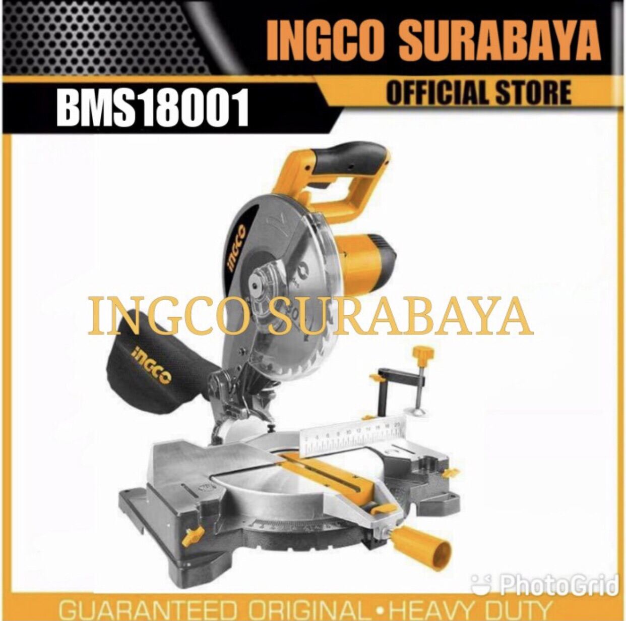 INGCO BMS18001 MITRE SAW CROSSCUT 10” MESIN GERGAJI KAYU ALUMINIUM ...