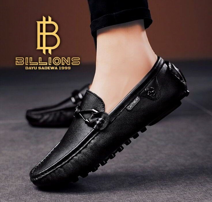 Sepatu Pria Kulit Pantofel Moccasin Casual Kerja Kantor Formal Slip On ...