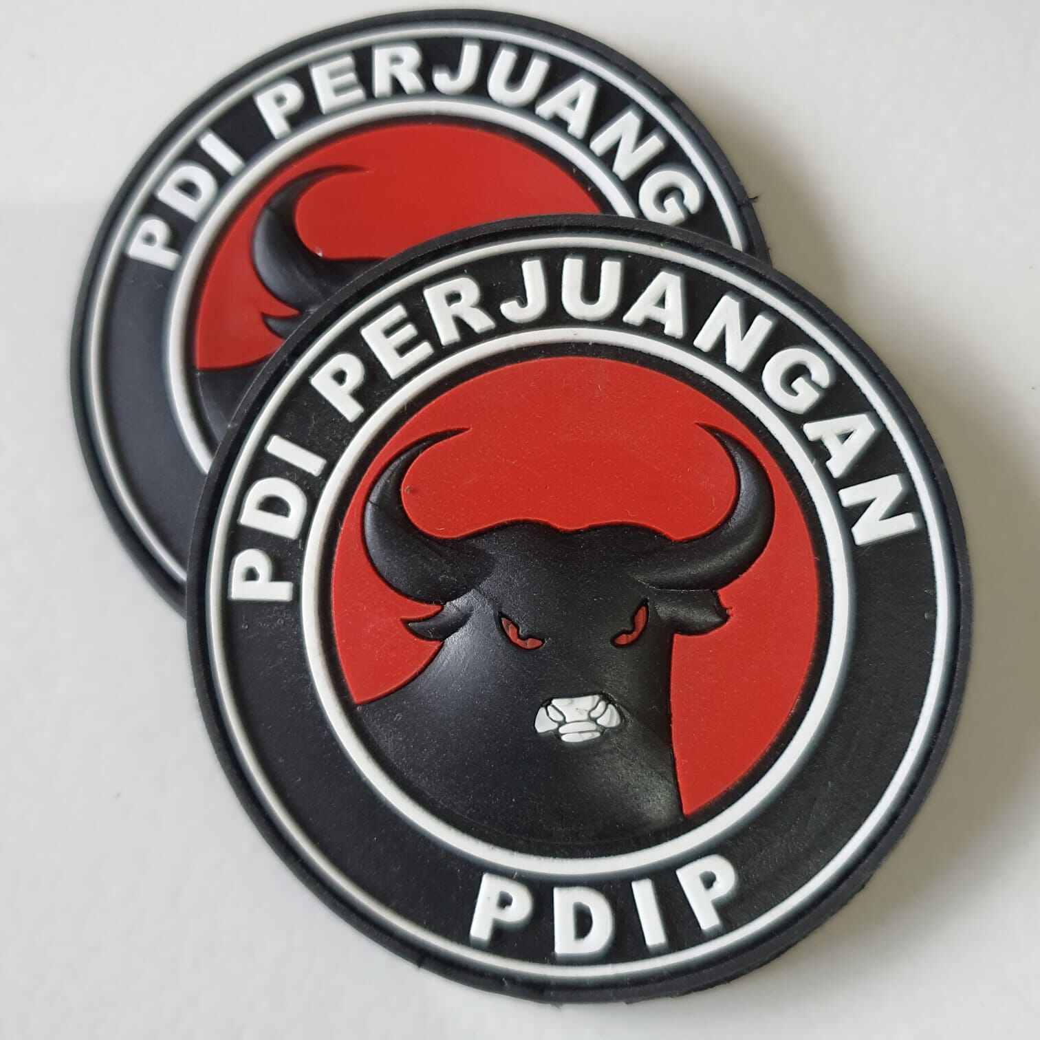 patch rubber logo pdi perjuangan - rubber patch pdip - tempelan emblem ...