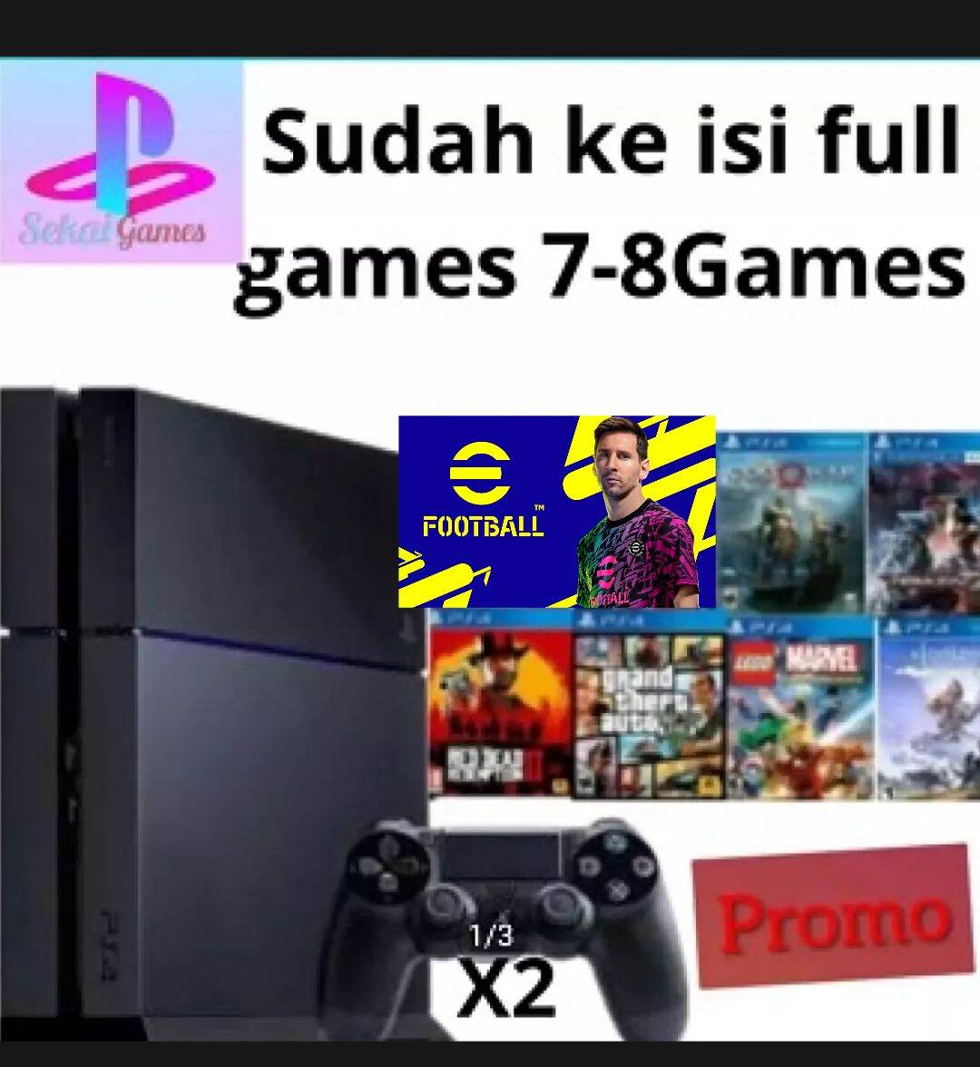 PS4 FAT 500GB FULL GAMES +2STIK | Lazada Indonesia