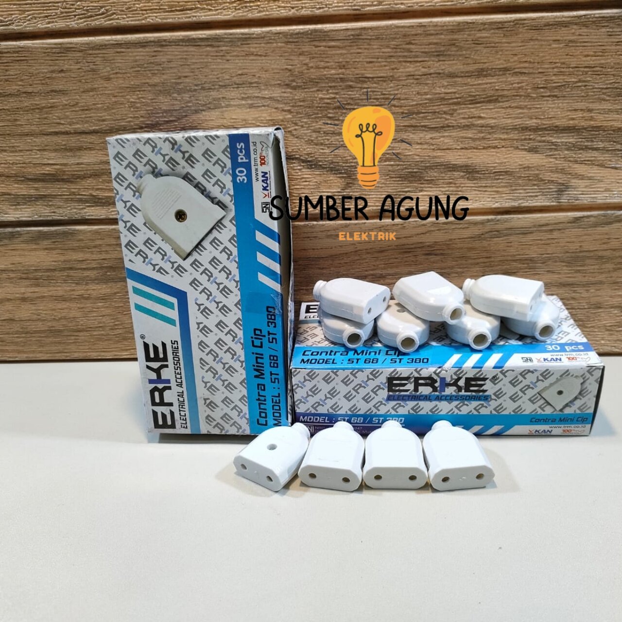 Steker kontra gepeng merk Erke model ST 380 /Colokan female | Lazada ...