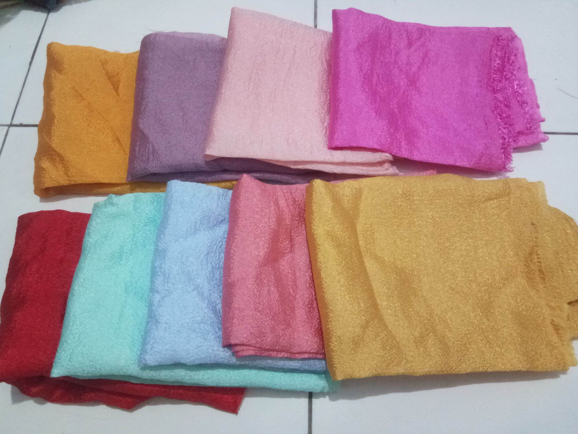 Paket kain perca satin kulit jeruk isi 9 warna | Lazada Indonesia Paket kain perca satin kulit jeruk isi 9 warna | Lazada Indonesia