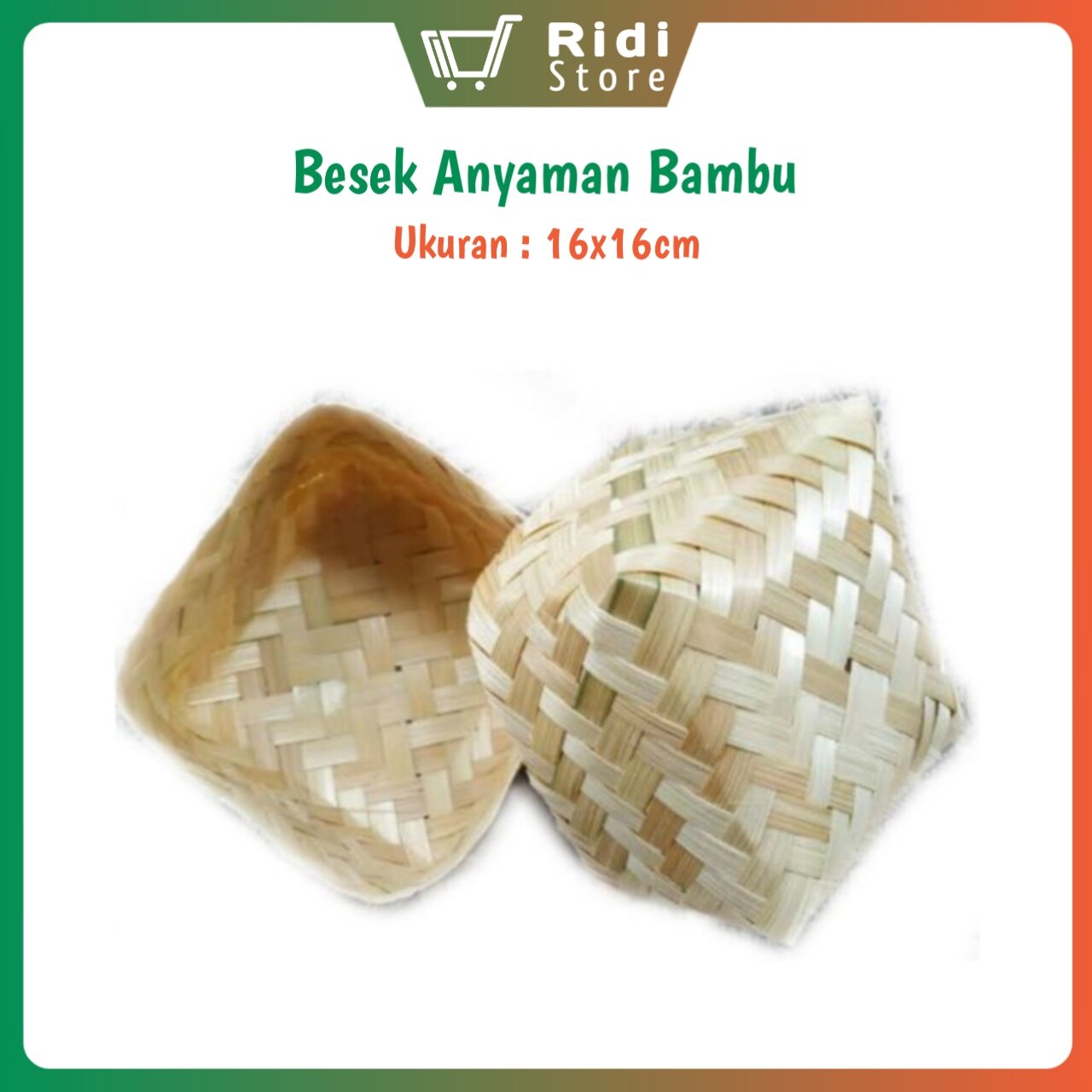 Besek Anyaman Bambu Ukuran 16x16 cm | Lazada Indonesia