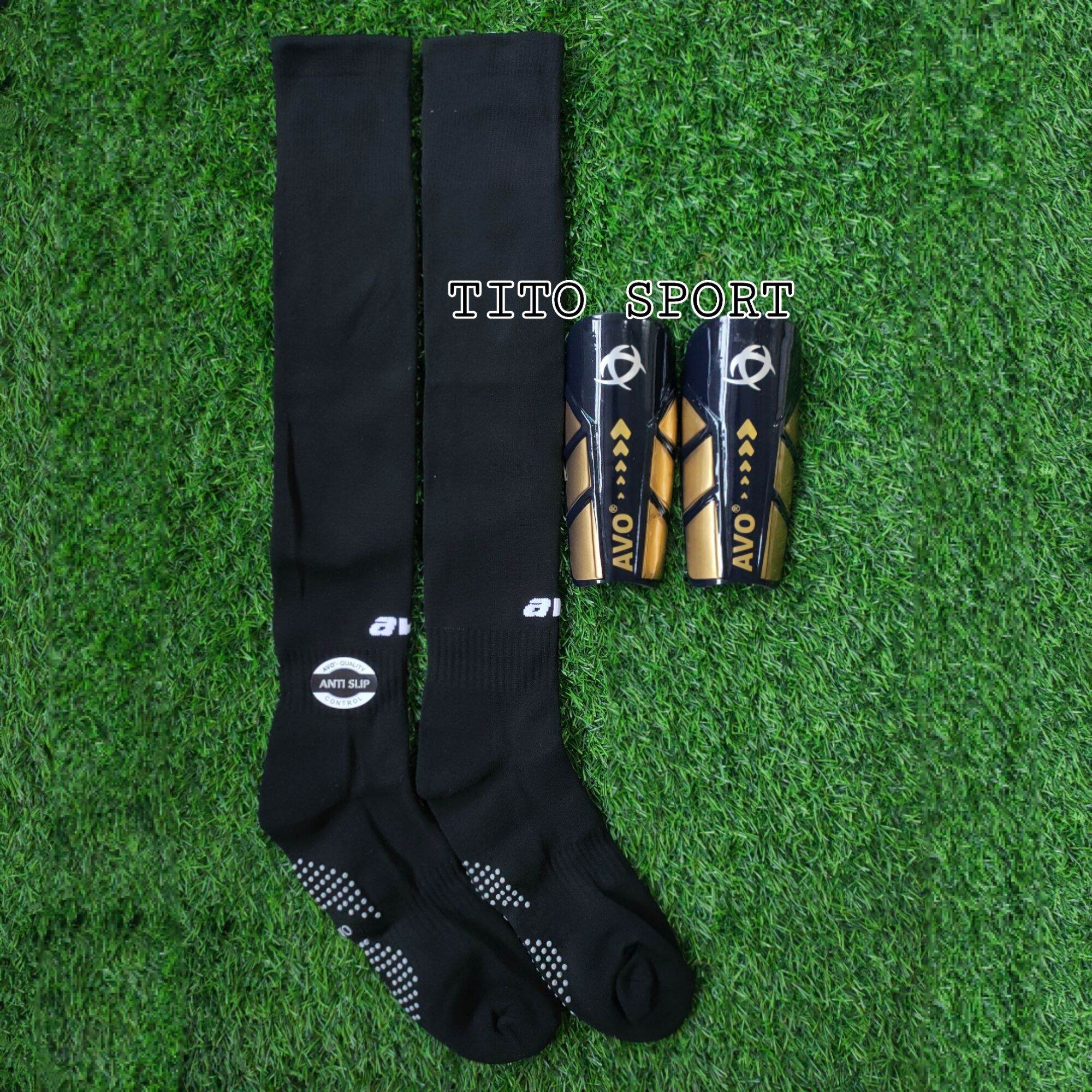 Paket Kaos kaki antislip panjang sepaha dan deker embos olahraga ...