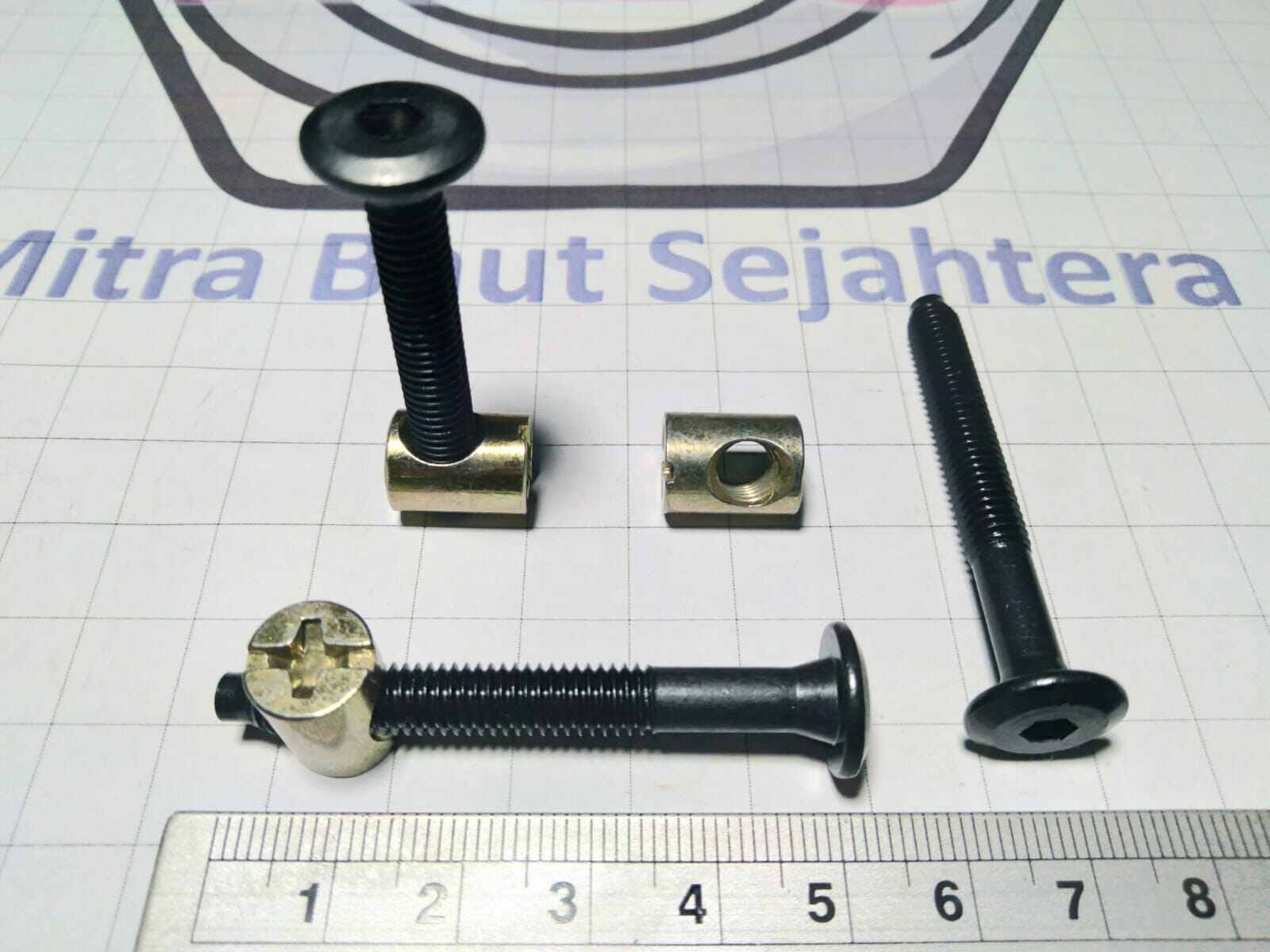 Baut jcbc M6 x 50 Mur palu / Guling / Kendang / Furniture / Mebel ...