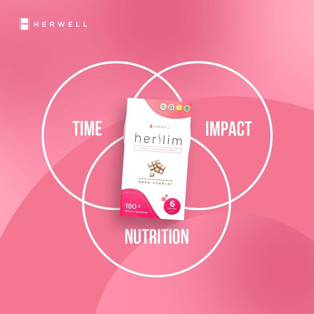 HERSLIM SACHET SATUAN MINUMAN RASA COKLAT KENYANG LEBIH LAMA RENDAH ...