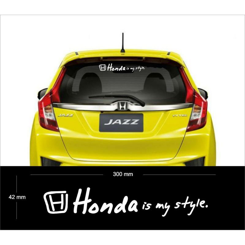 STICKER KACA BELAKANG MOBIL HONDA JAZZ STIKER STICKER CUTTING | Lazada ...