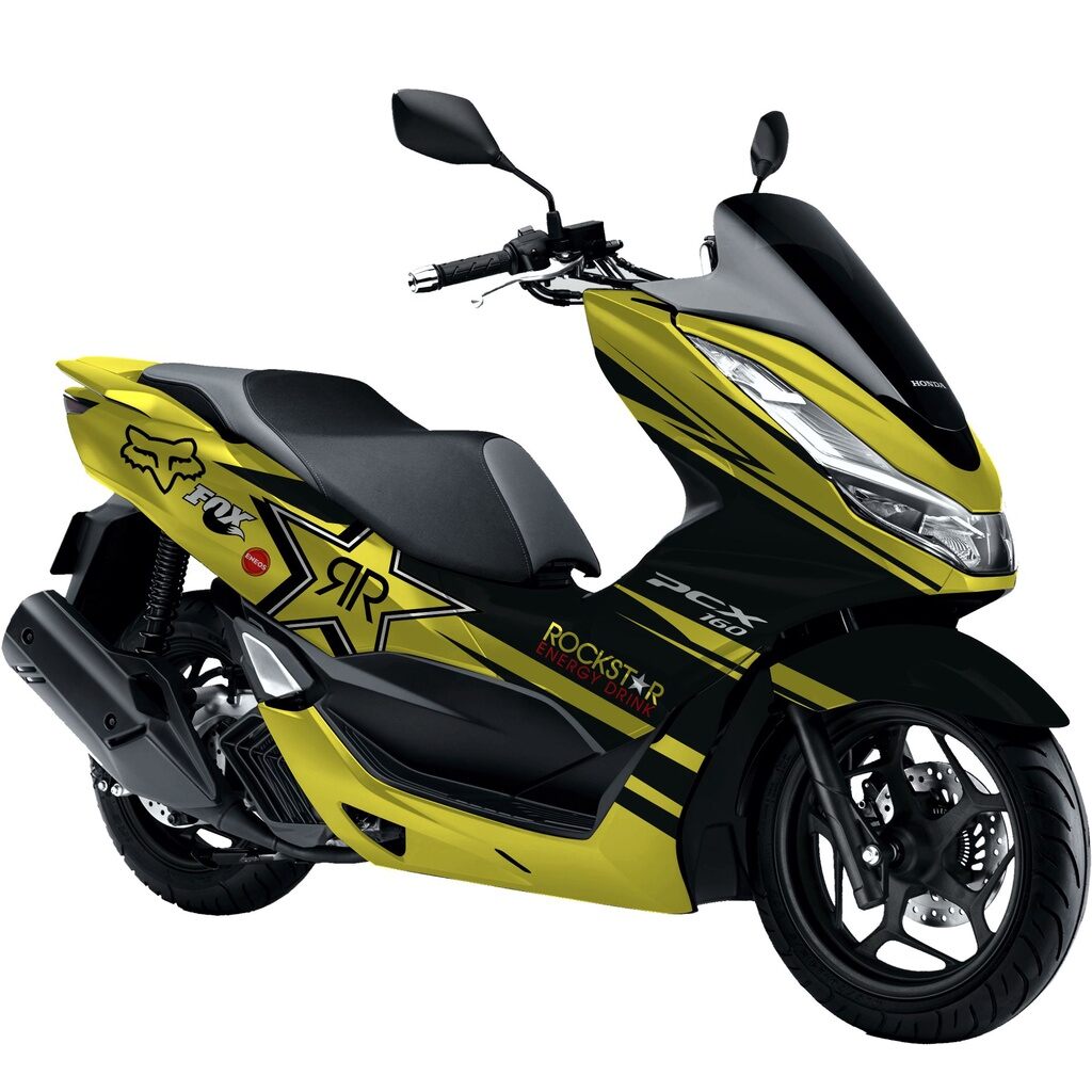 sticker decal full body variasi honda pcx 160 motip rockstar warna ...