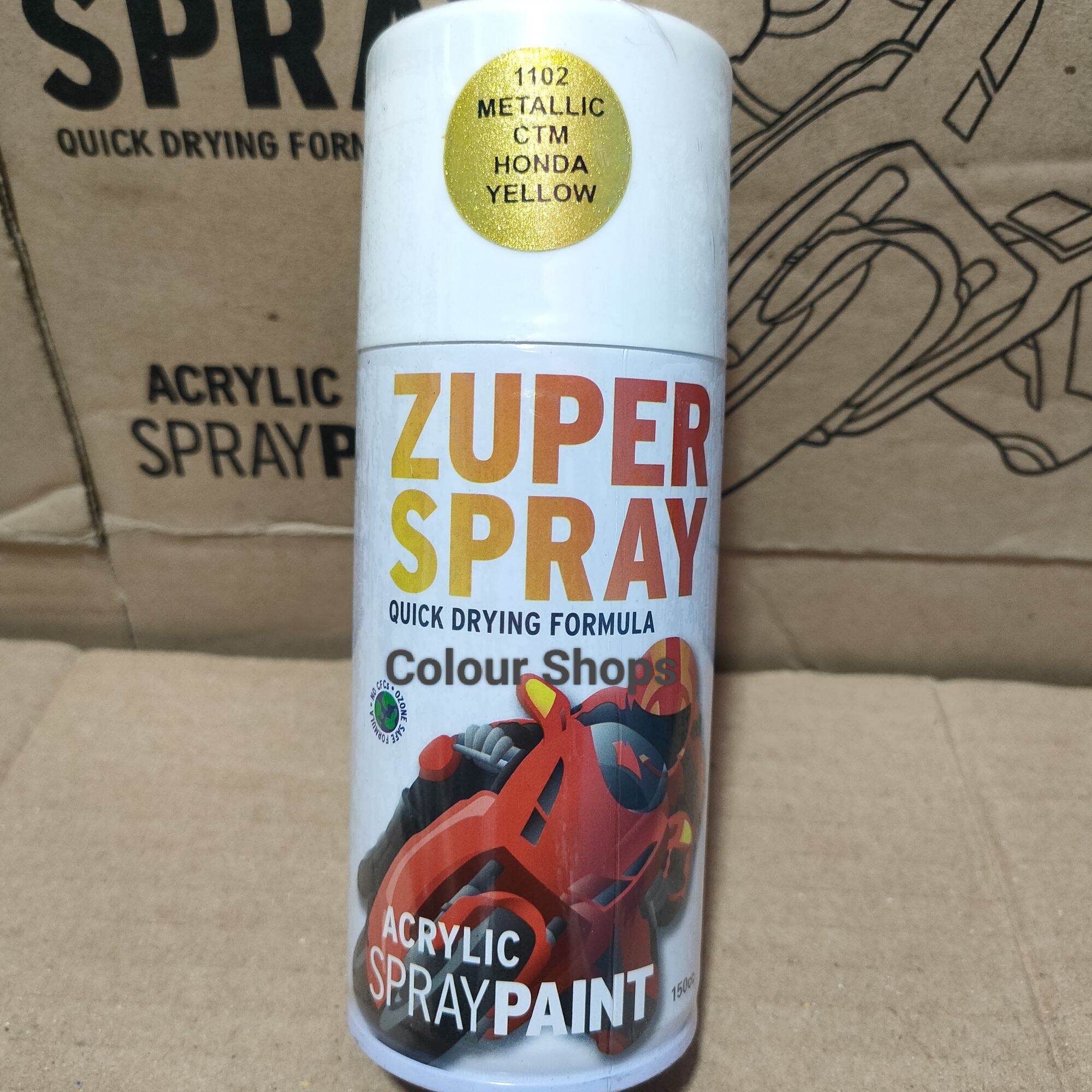 Zuper Pilox Pilok Cat Semprot Warna Metalic CTM Honda Yellow Kuning ...