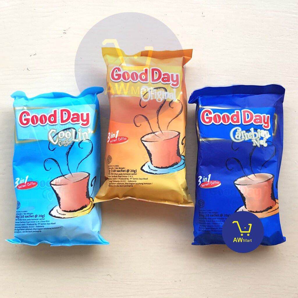 KOPI GOOD DAY 10 SCHET 20 GRAM COOLIN COFFEE ORIGINAL CARRABIAN ...