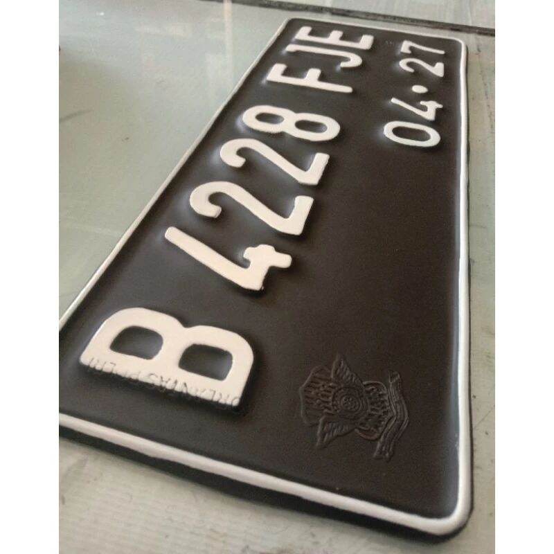 promo Plat Nomor Motor satuan Logo Samsat Plat Motor hitam putih plat ...