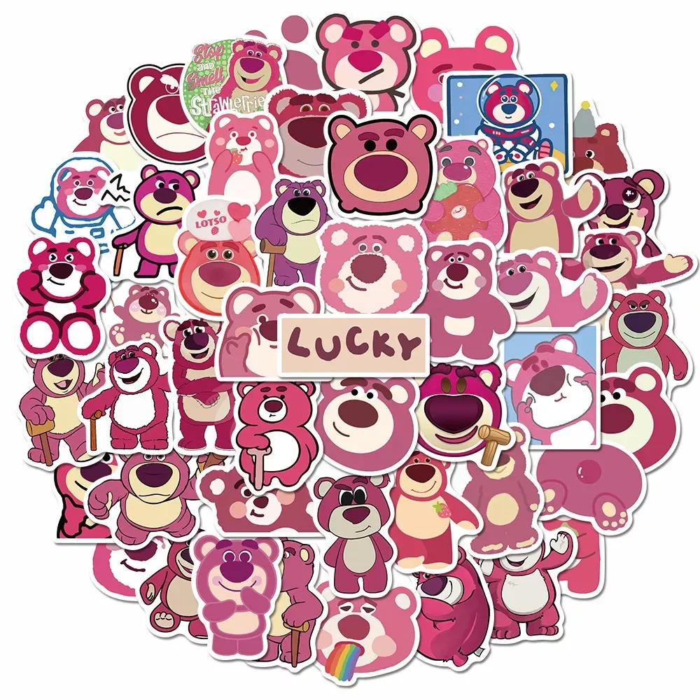 COD Ready 50pcs Sticker Lotso Toy Story | Sticker Beruang Pink Antiair ...