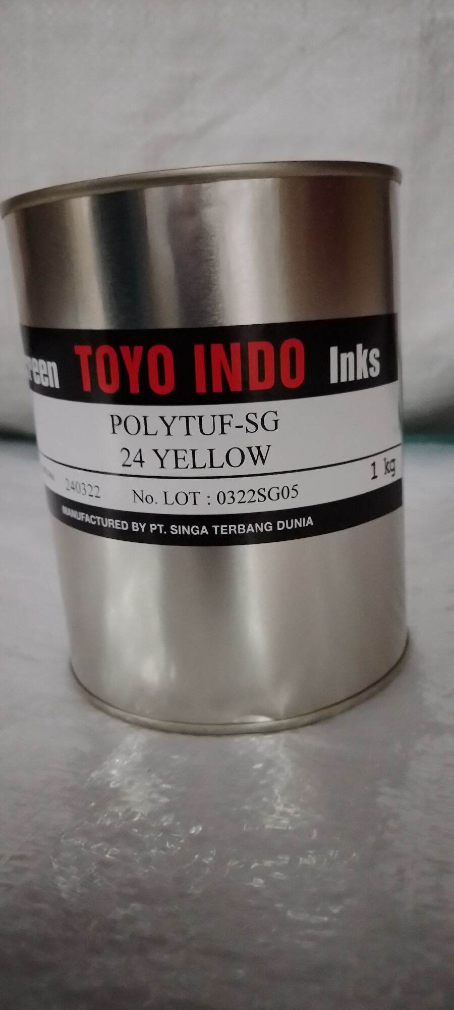 Cat Toyo Polytuf-SG Cat sablon karung/plastik warna kuning/yellow 24 ...