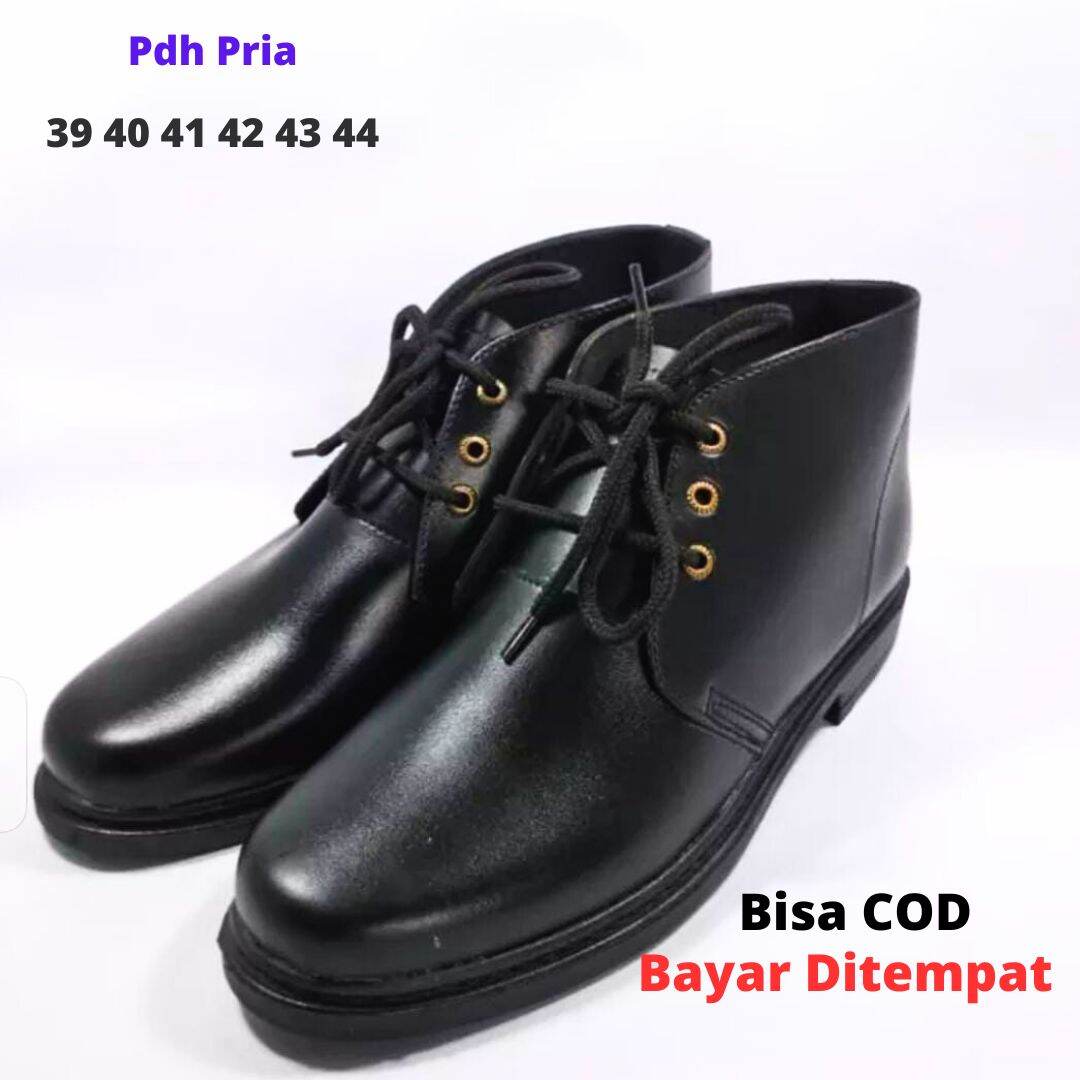 Sepatu PDH Tni Polri security Pdh Pria sepatu kerja dinas tali | Lazada ...