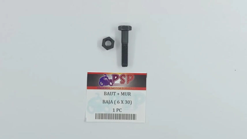 Baut Baja 6x30 (+ Mur) Harga Per 1 PC - Baud Mor Baja M6 Bibir Topi 6mm ...
