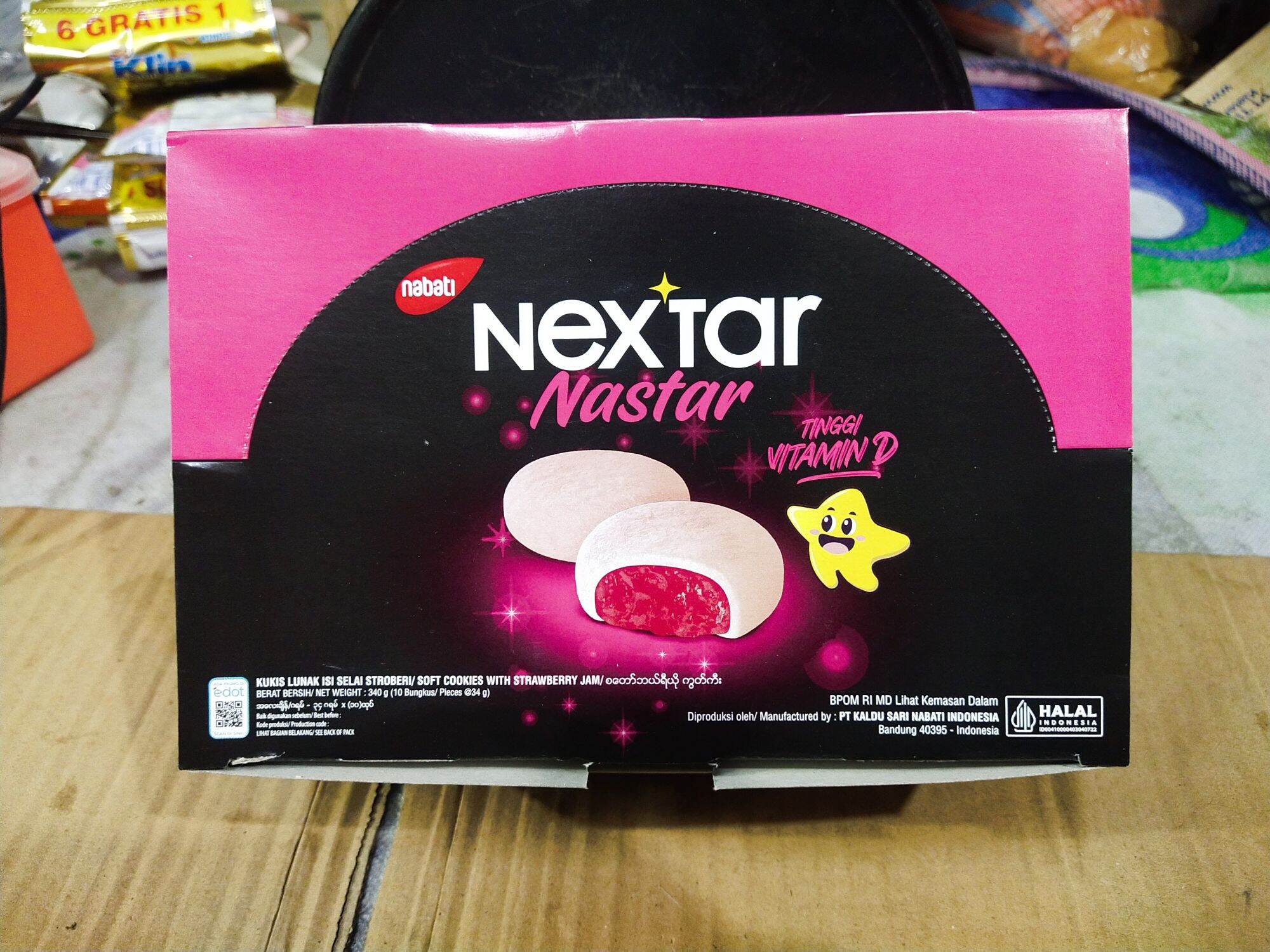 Nabati Nextar Roti Nastar Rasa Strawberry Jam, 1 pack isi 10 pcs ...