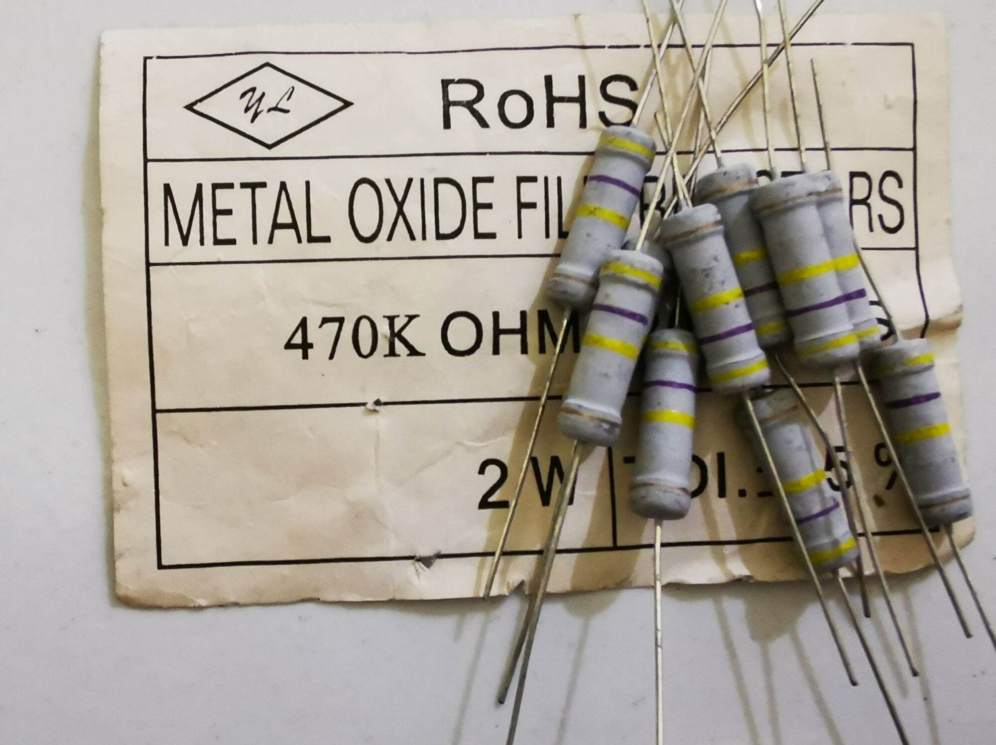 RESISTOR 2 WATT 470 K OHM ISI 10 PCS | Lazada Indonesia