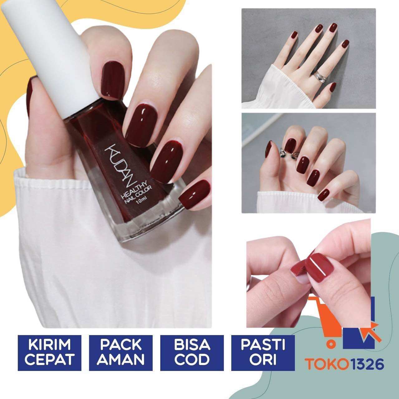 KUDAN Kutek Halal Bisa Untuk Sholat Peel Off Tahan Lama Wangi Cat Kuku ...